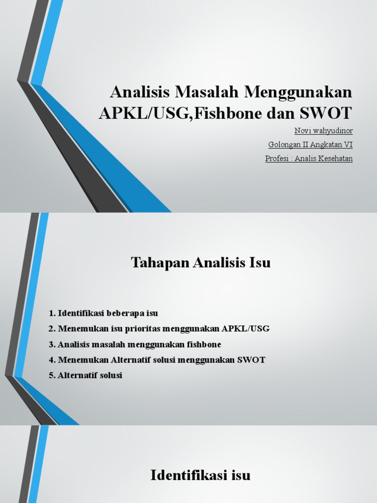 Analisis Masalah Menggunakan APKL | PDF | Pengembangan Diri | Kesehatan ...