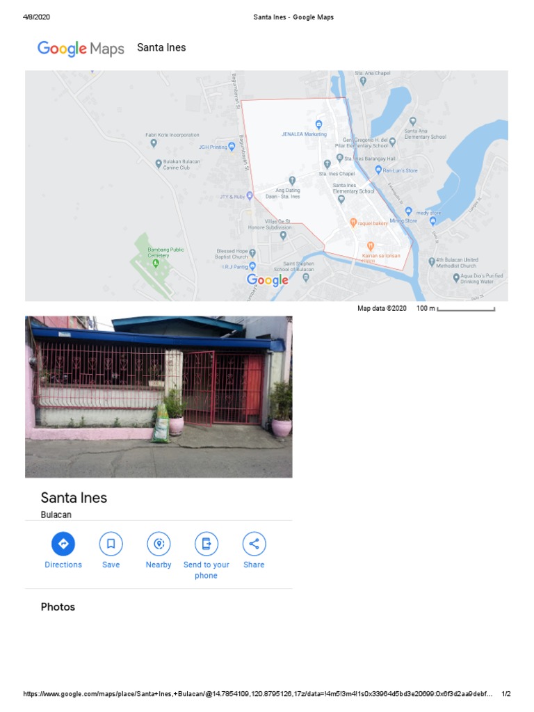 Santa Ines - Google Maps | PDF