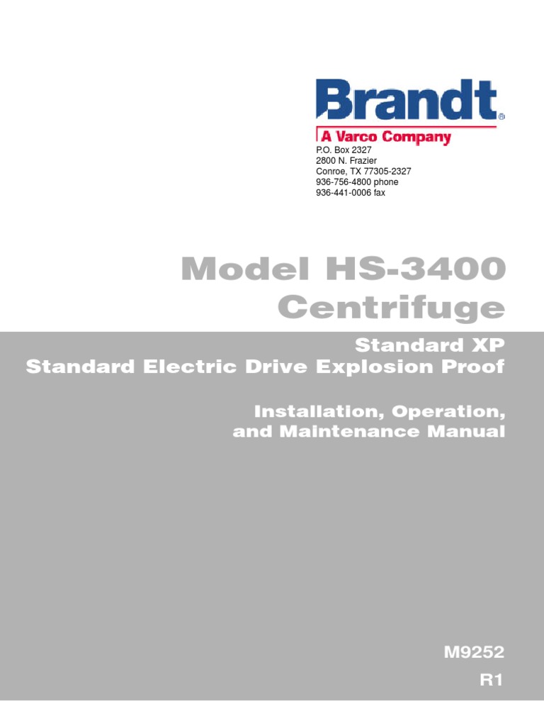 Hs-3400 Manual m9252 - r1 - Ms3400 STD XP | PDF | Pump | Transmission ...