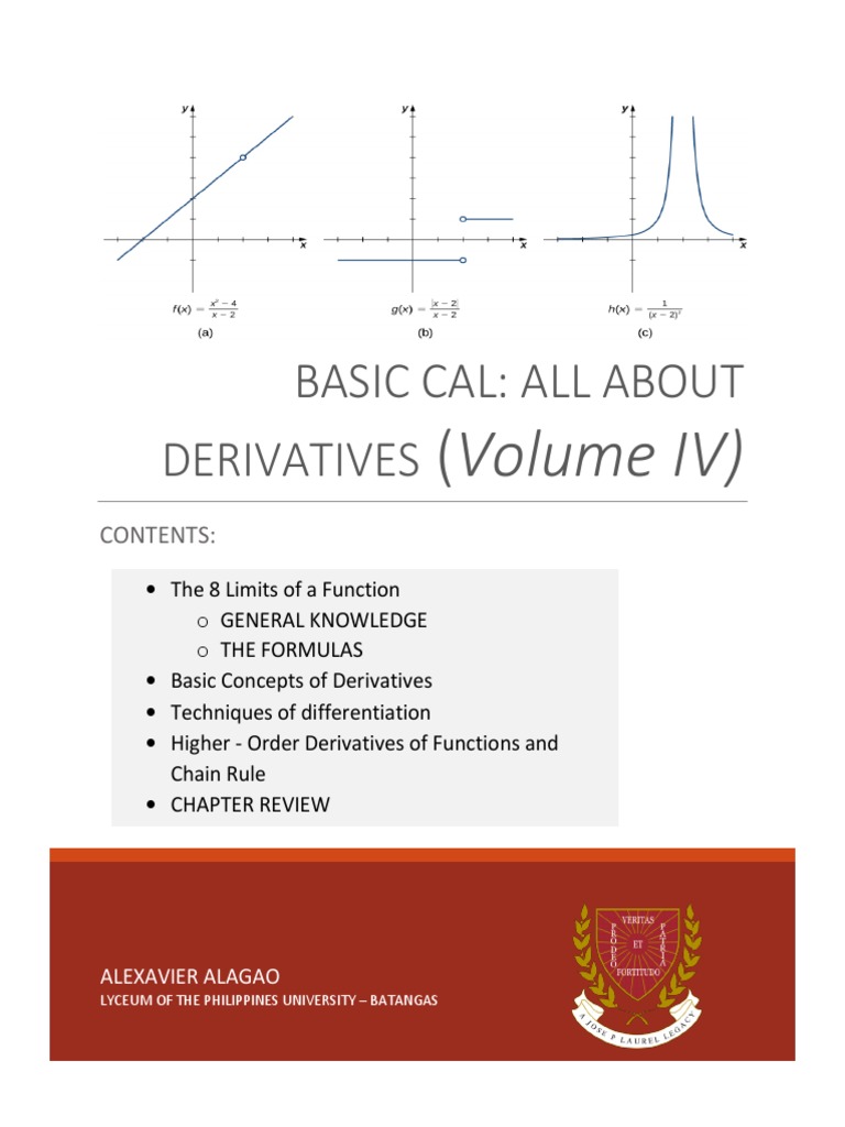 Basic Cal PT | PDF | Derivative | Limit (Mathematics)
