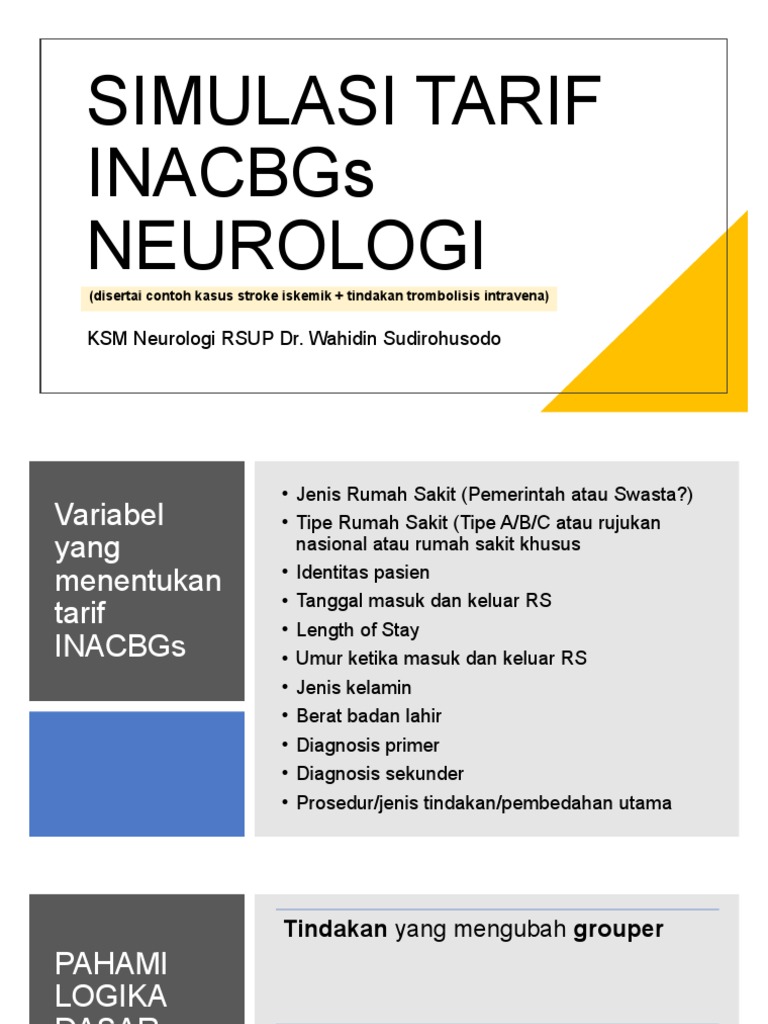 Simulasi Tarif INACBGs Neurologi | PDF