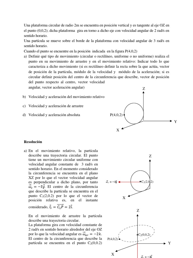 Velocidades y Aceleraciones en Movimiento Circular | PDF | Aceleración ...