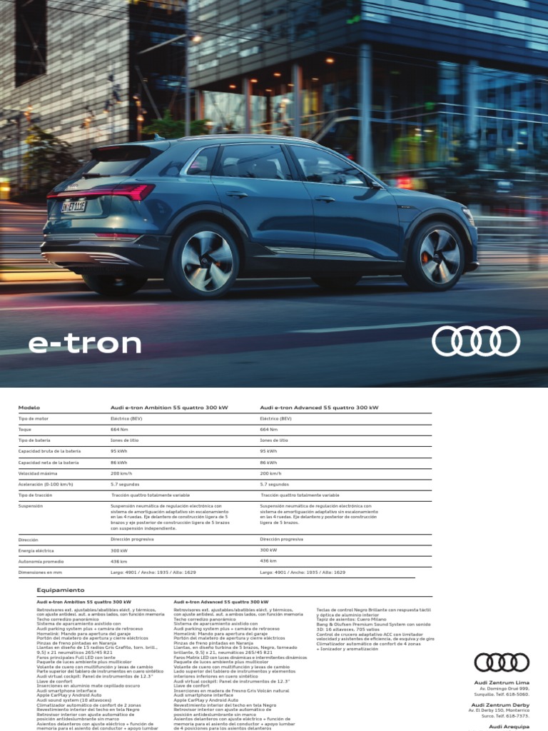 AUDI F.T. Etron Advanced Compressed | PDF | Carros deportivos | Transporte