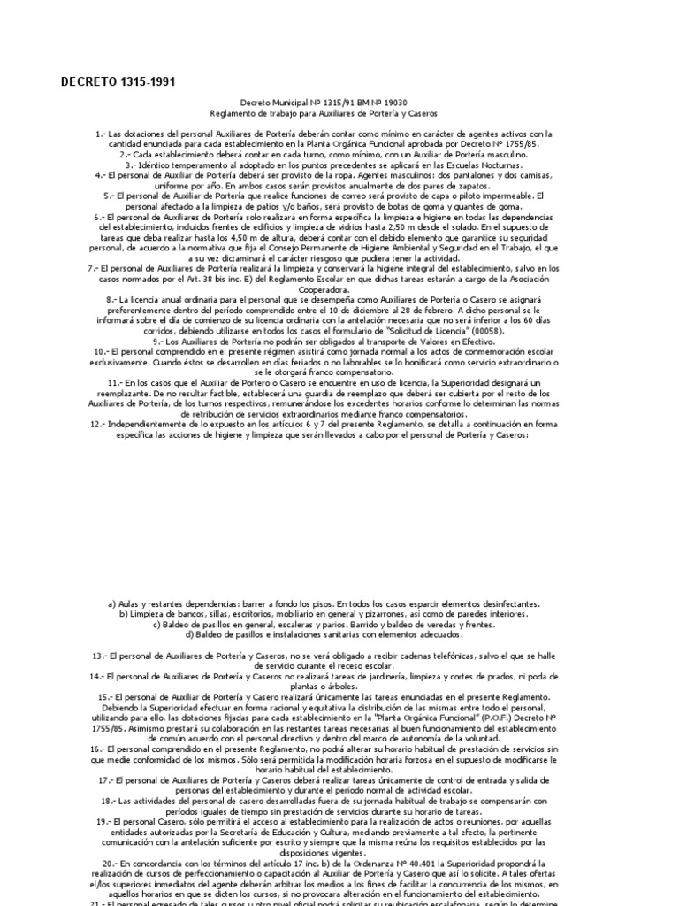 Reglam. Auxiliares Decreto | PDF | Regulación