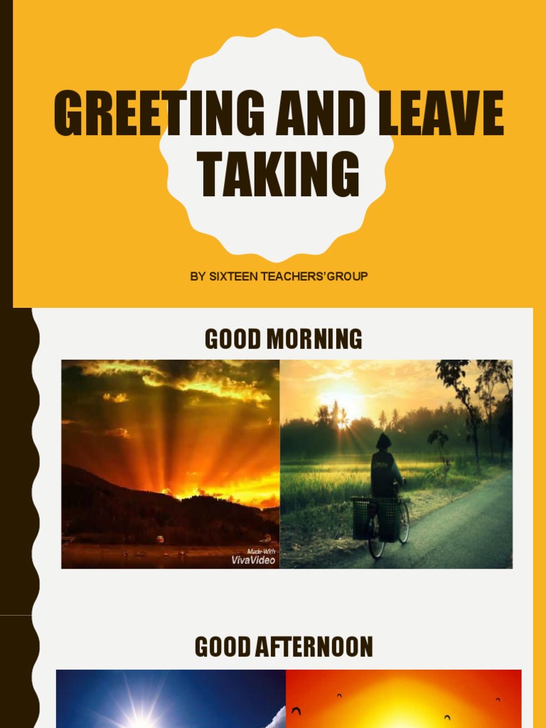 Greeting and Leave Taking | PDF