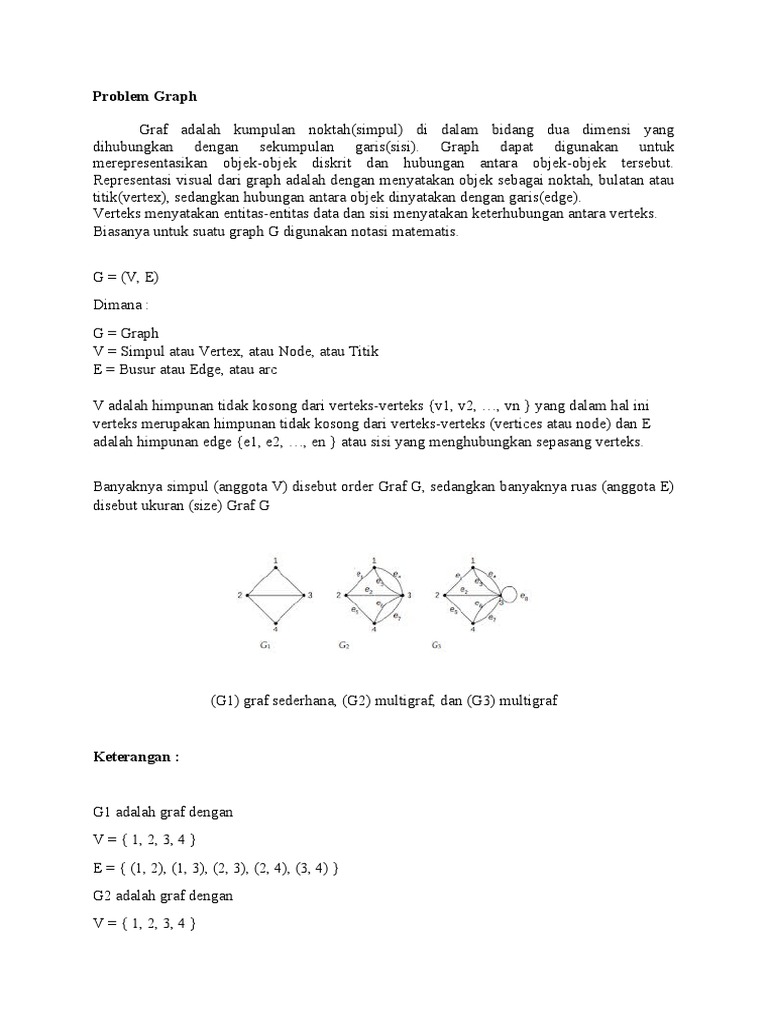 Contoh Tugas Problem Graph | PDF | Komputer