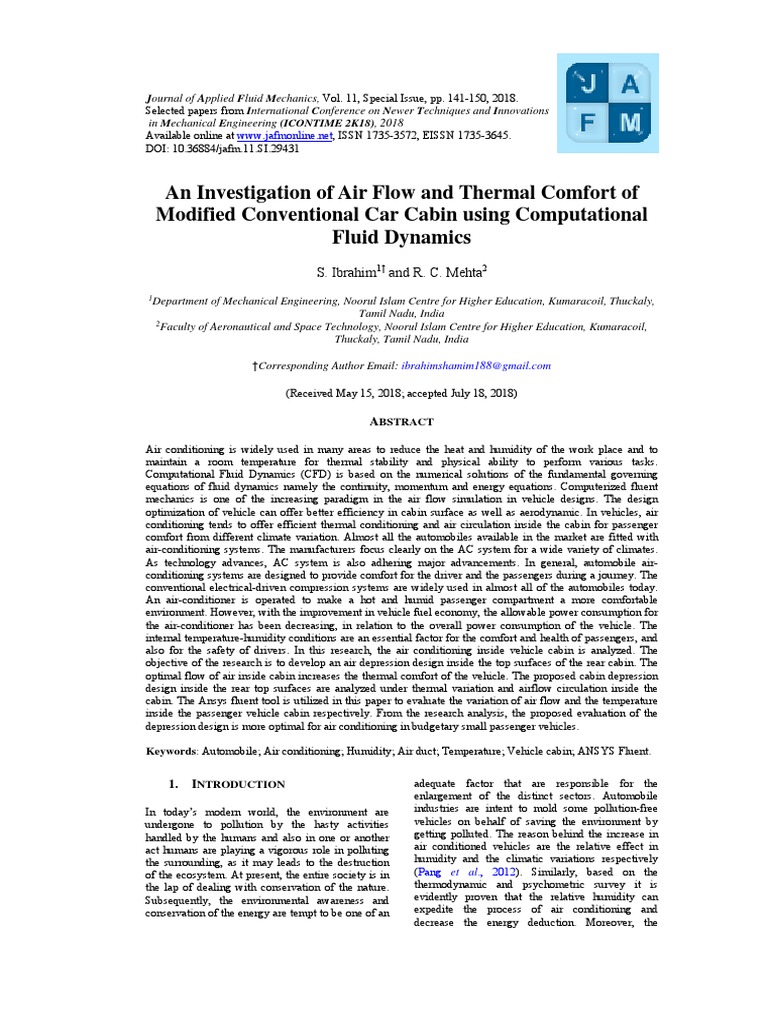 JAFM - Volume 11 - Issue (Special Issue) - Pages 141-150 | PDF | Heat ...