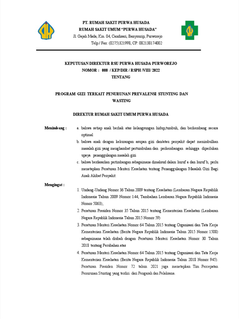 SK Tim Stunting | PDF | Kesehatan Holistik