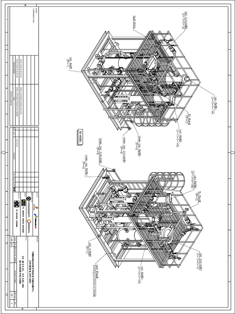 3d Drawing Gas Scrubber Package 230822 - 1 | PDF