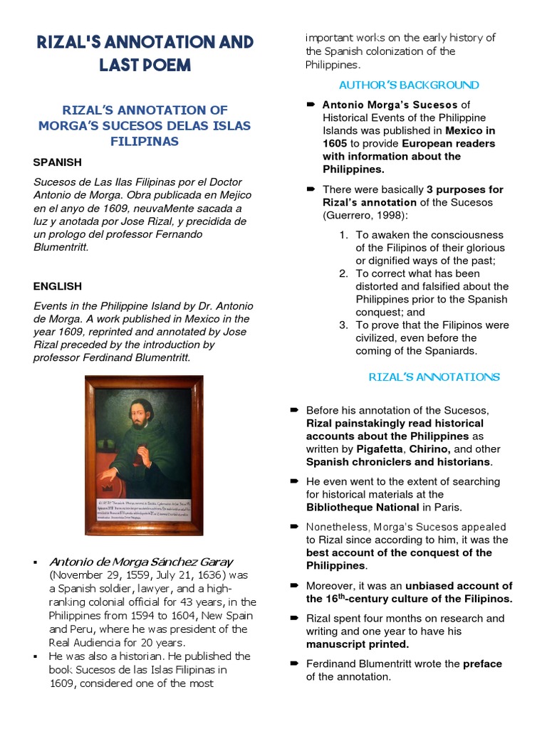 Rizal's Annotations on Morga's Work | PDF | Philippines