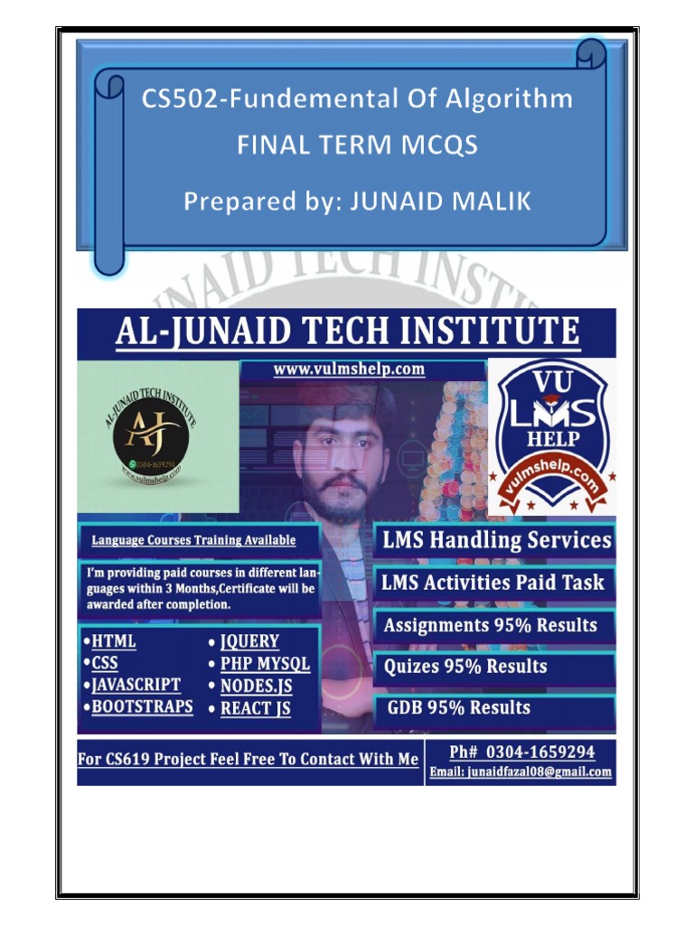 Cs502 Final Term Solved Mcqs by Junaid | PDF | String (Computer Science) | Code