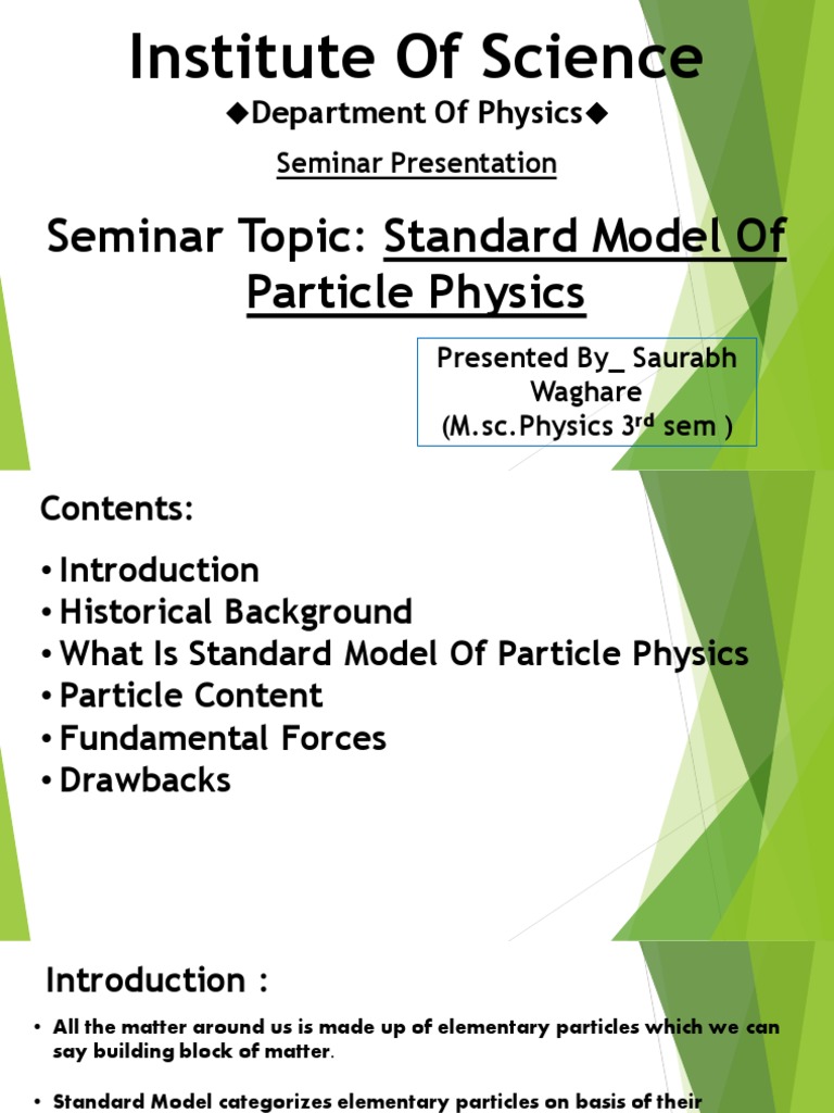 Standard Model Of Physics | PDF | Standard Model | Elementary Particle