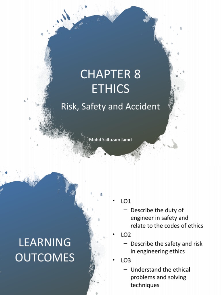 Chapter 8 Engineering Ethics (Risk, Safety, and Accidents) | PDF | Risk ...