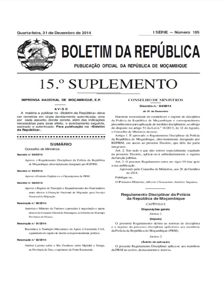 Boletim Da República | PDF