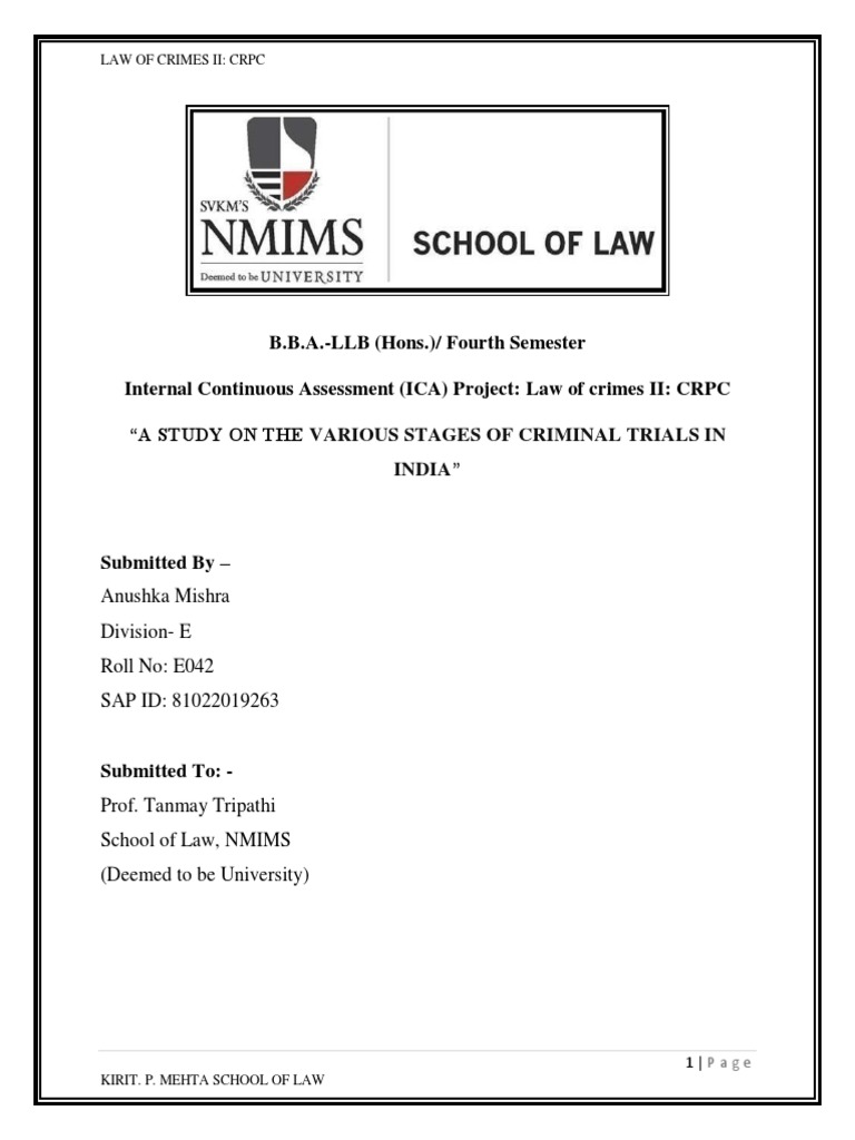 Anushka Mishra E042 CRPC | PDF | Judiciaries | Ethical Principles