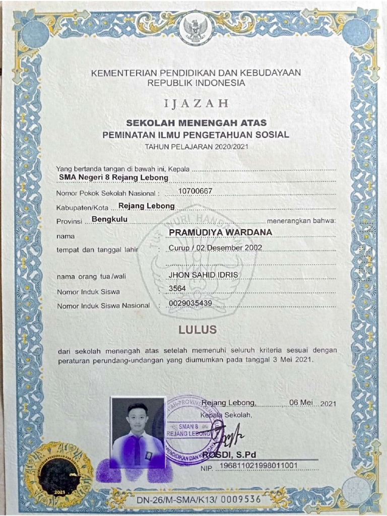 Ijazah 2 Pram. | PDF