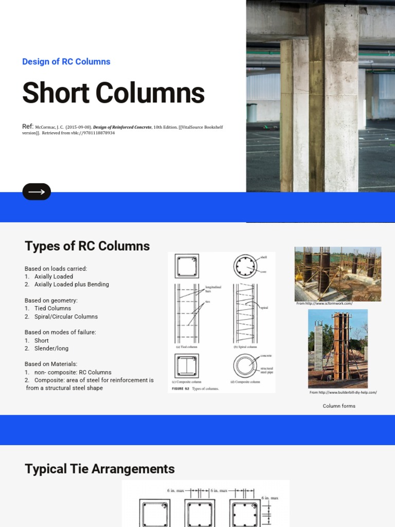 Lesson 11 Short Columns Pdf Column Architectural Design 