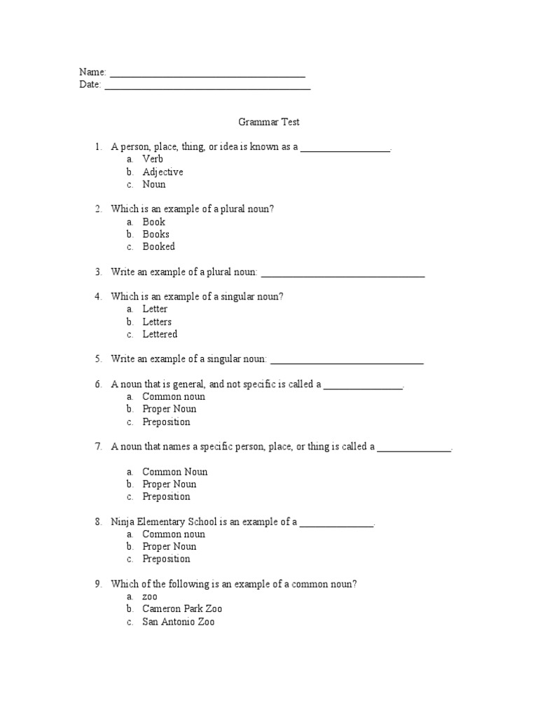 QuickGrammarAssessment 1 | PDF | Sports & Recreation | Foreign Language ...
