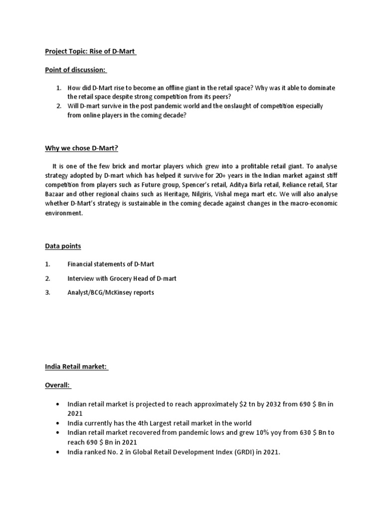 DMart Data | PDF | Retail | Inventory