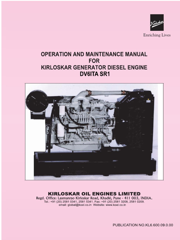 Kl6&Dv6 Engine Maintanance Manual Kl6.600.09.0.00 | PDF