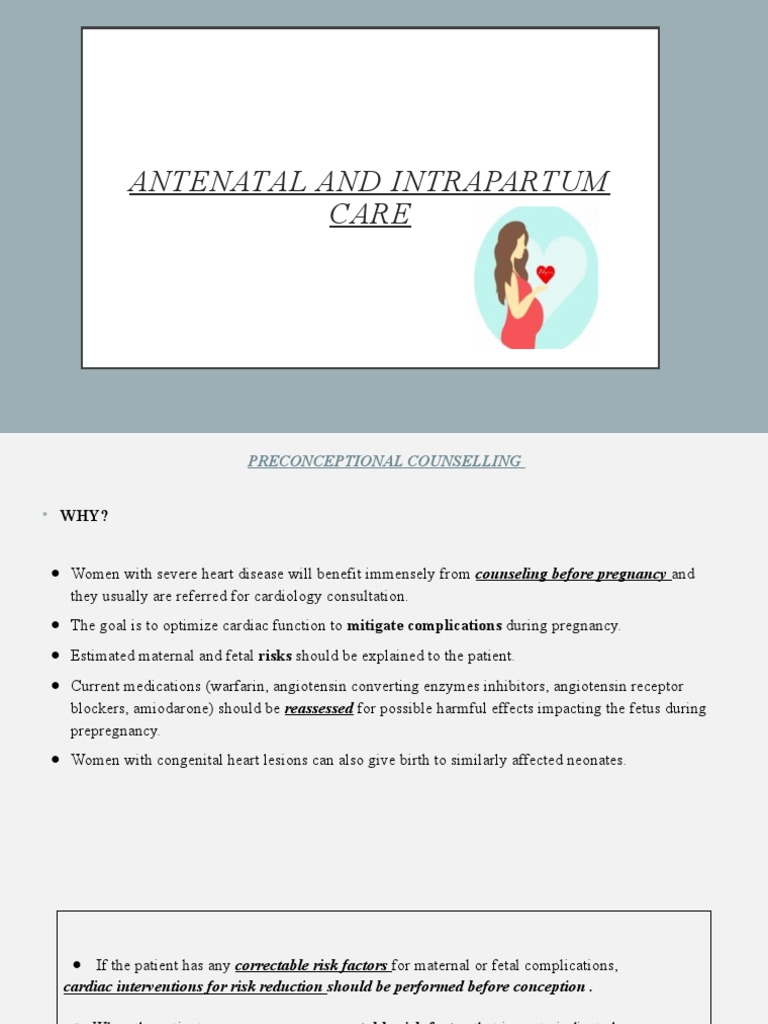 Antenatal and Intrapartum Care | PDF | Heart | Pulse