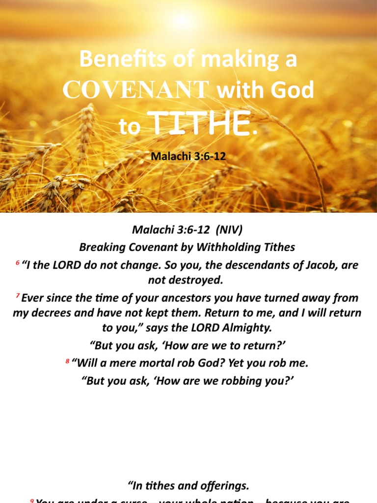 Benefits of Tithing and Covenant with God | PDF | Tithe | Abraham