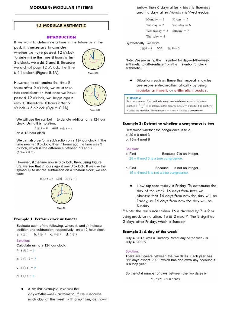 Module 9 Modular Systems | PDF | Applied Mathematics | Mathematics