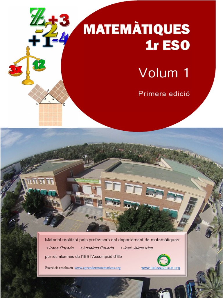 1ESO - MATEMATIQUES - Vol1 Portada | PDF