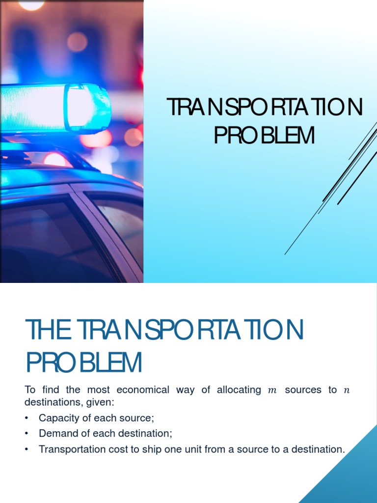 Transportation Problem | PDF | Applied Mathematics
