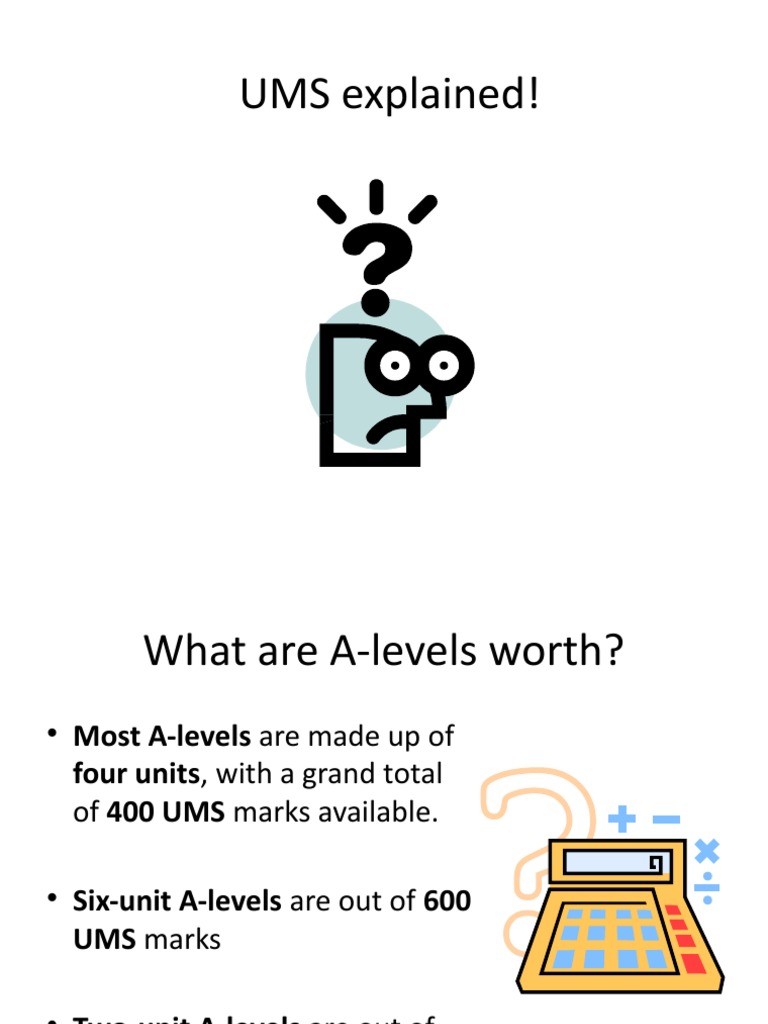 Ums Explained! | PDF | Gce Advanced Level (United Kingdom ...