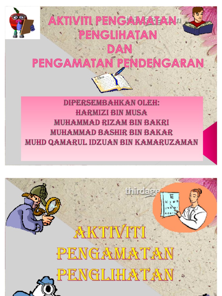 Aktiviti Pengamatan Penglihatan Dan Pengamatan Ran | PDF