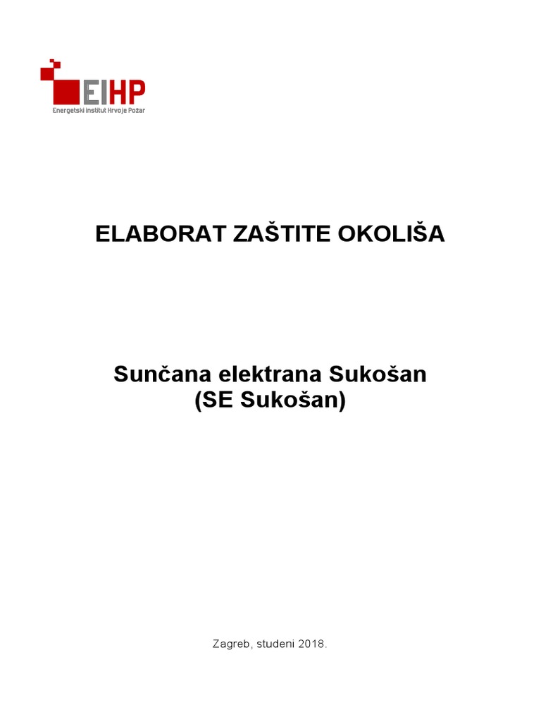 Elaborat Zastite Okolisa | PDF