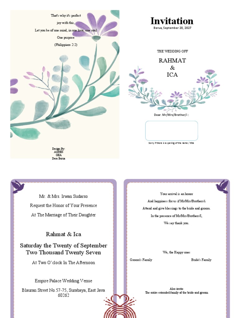 Wedding invitation principal sponsors wordings | Honestweddingadvice.com