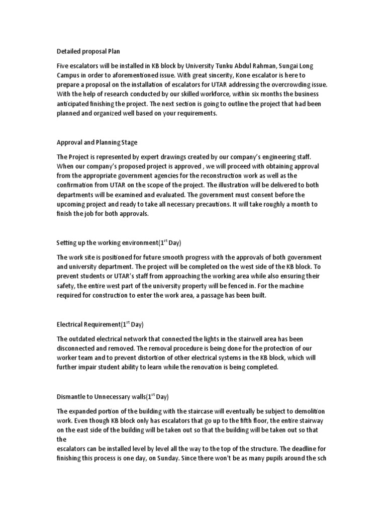 Detailed Proposal Plan | PDF | Stairs | Escalator