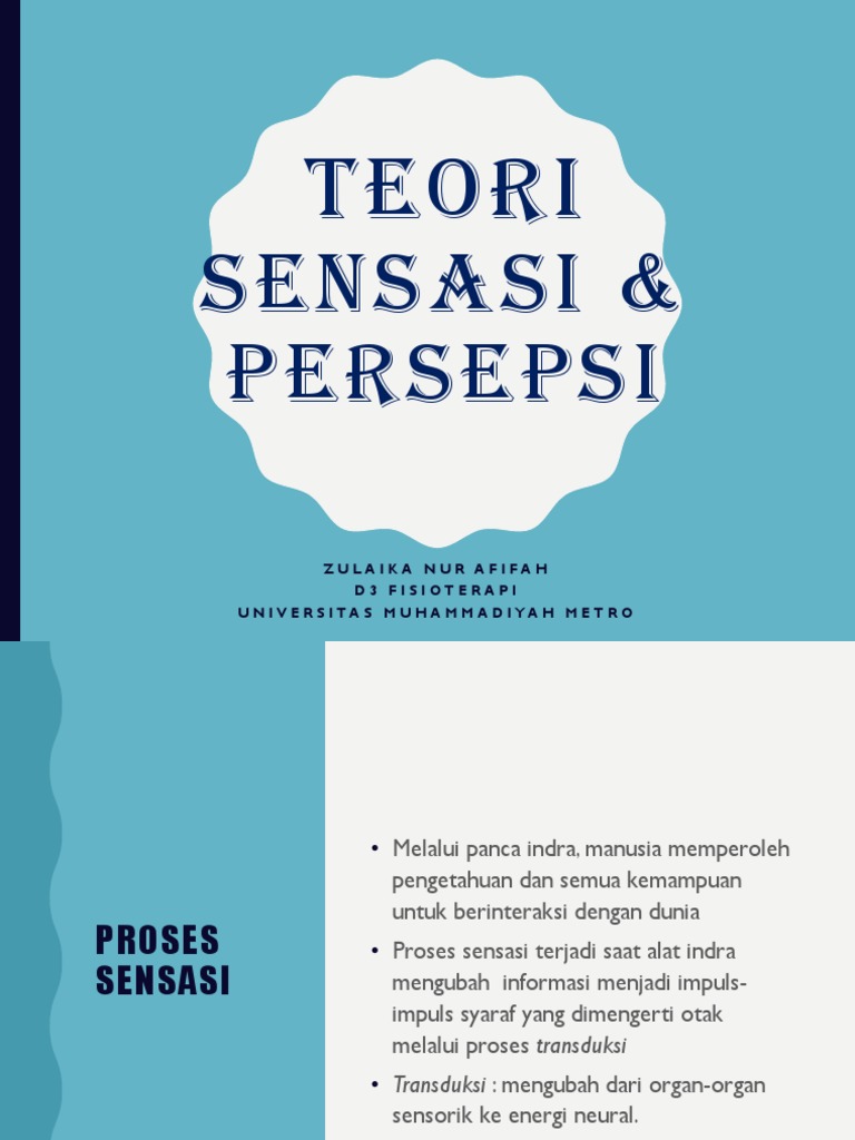 Teori Sensasi Dan Persepsi-Compressed | PDF