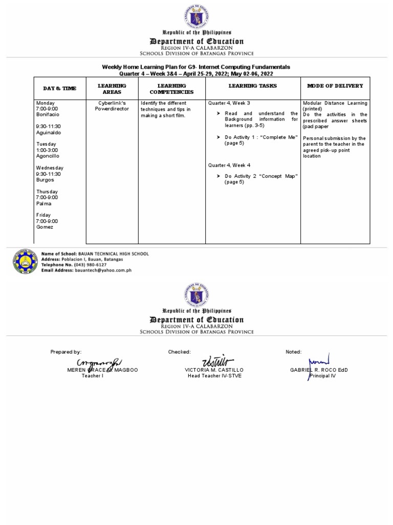 MG Magboo Icf g9 WHLP q4 Wks 3-4 | PDF
