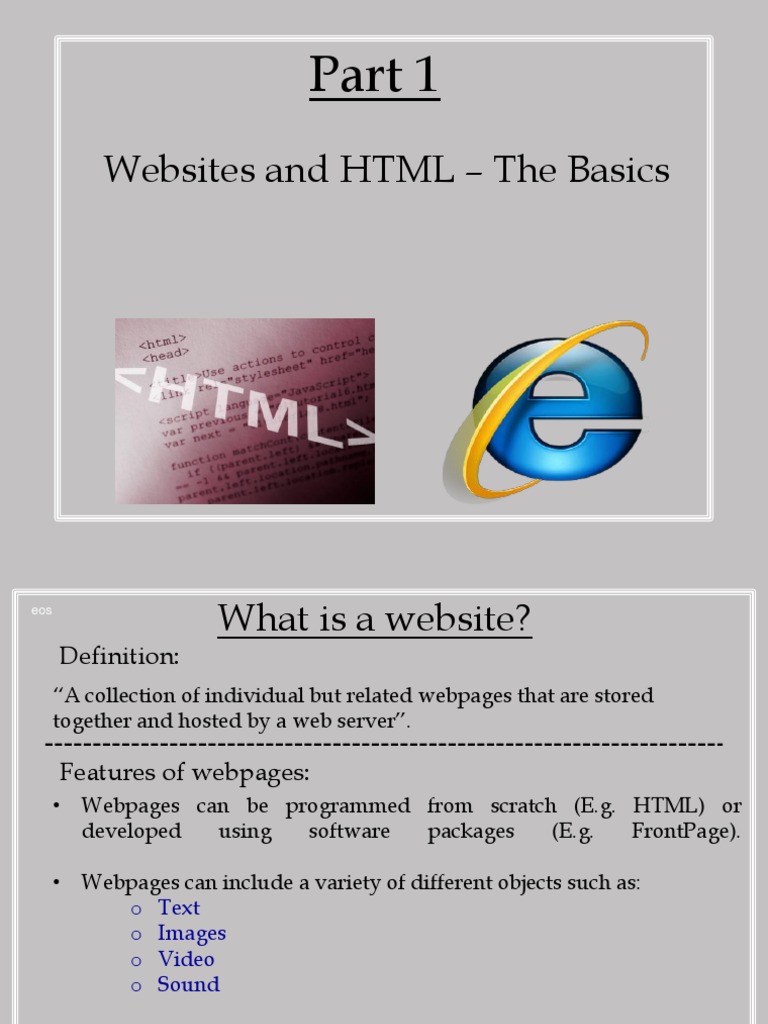 Website and HTML Basics-1 | PDF | World Wide Web | Internet & Web