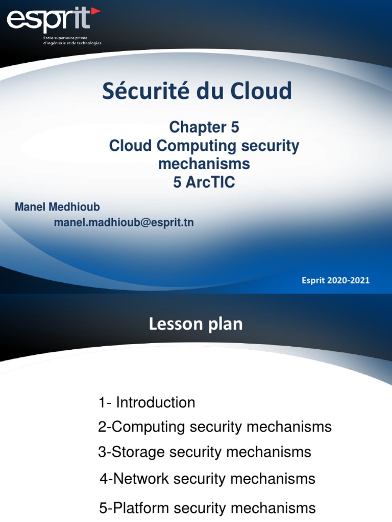Chapitre5 Cloud Security Mechanisms | PDF | Cloud Computing | Security