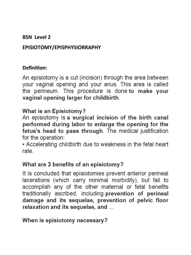 EPISIOTOMY | PDF | Vagina | Childbirth