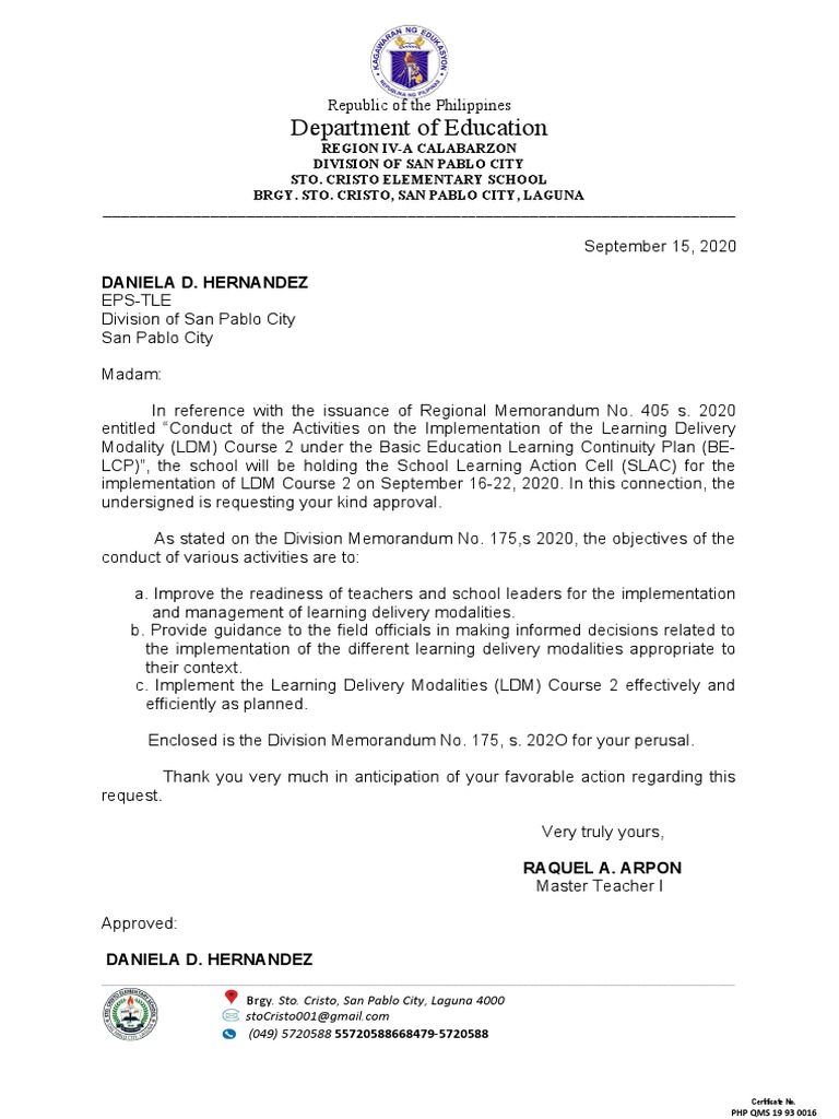 SLAC Letter 2020 | PDF