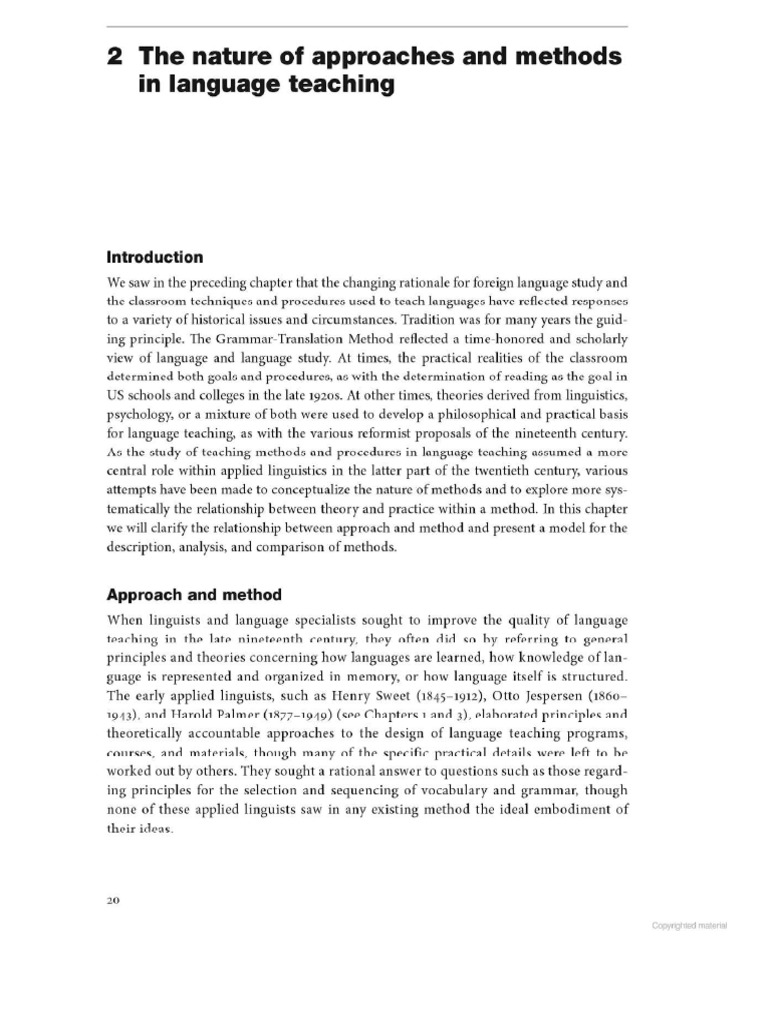 Approaches and Methods in Language Teaching by Richards, J. C. Rodgers, T. S | PDF