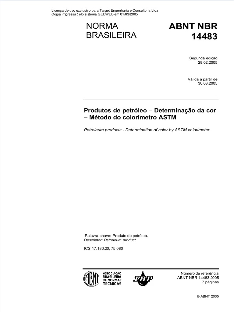 Pdfslide - Tips - NBR 14483 Produtos de Petroleo Determinacao Da Cor ...