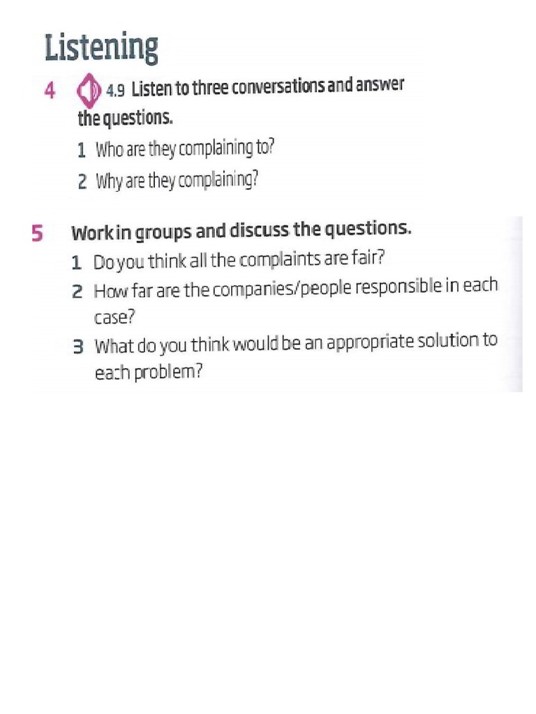 Roadmap B1+ Listening 4.9. - 4.10 Problems. Reported Speech | PDF