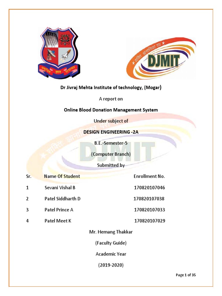 DOE 2A Report | PDF | Blood Donation | World Wide Web