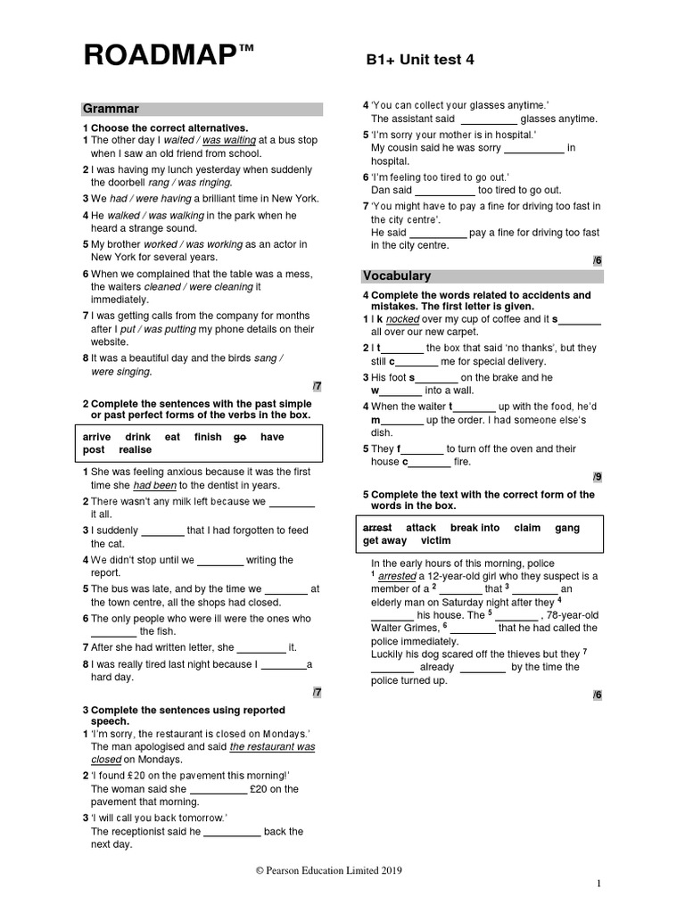 ROADMAP B1 + Unit - Test - 4 - PDF | PDF