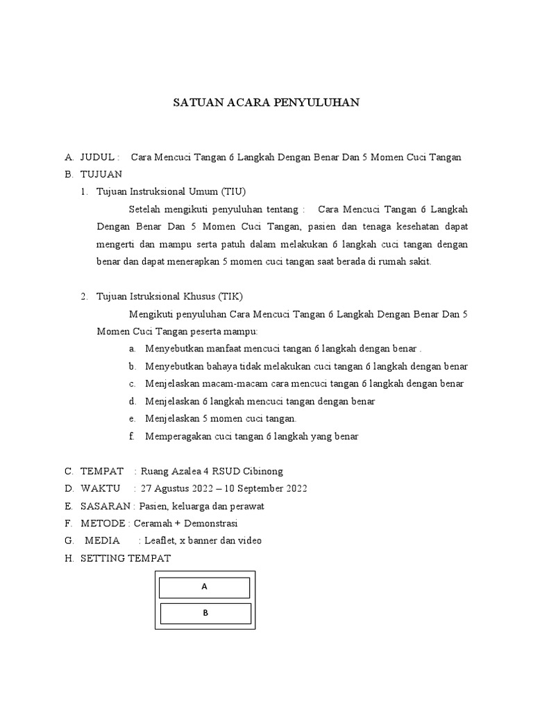 SAP Cuci Tangan Dan 5 Momen Cuci Tangan | PDF | Karier & Perkembangan ...