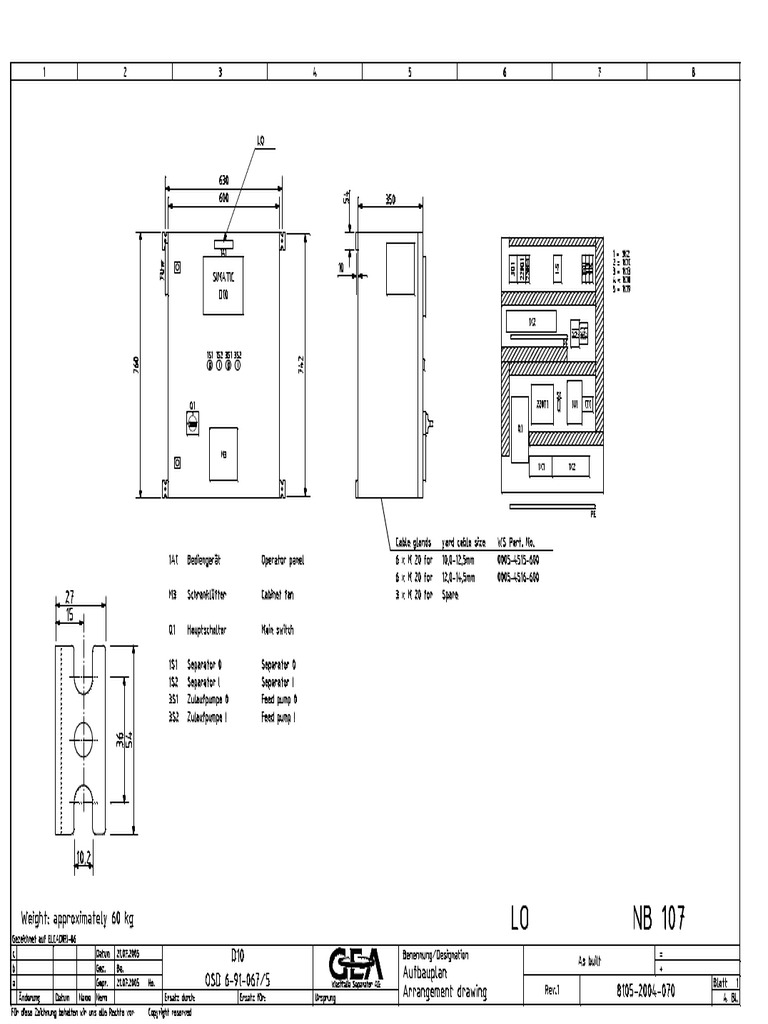 Osd 6 Electrical Drawing 08 Circuit Diagram 8105-2004-070 - Rev1 | PDF
