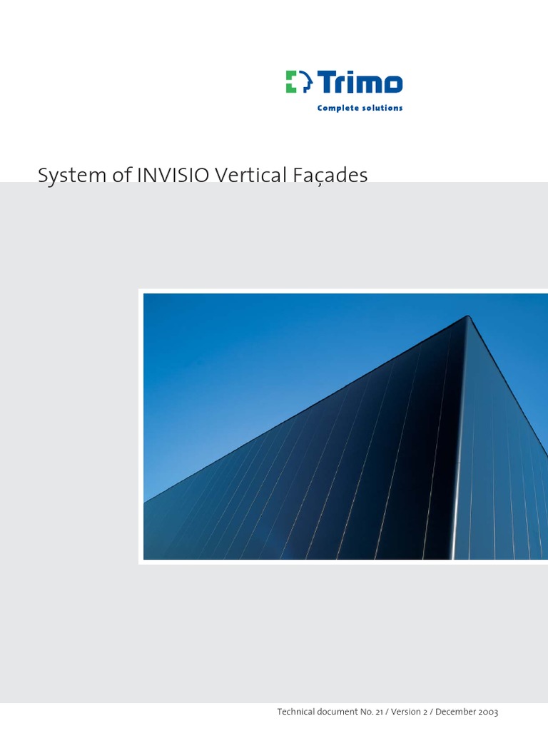 INVISIO Vertical Façade System Guide | PDF | Screw | Sheet Metal