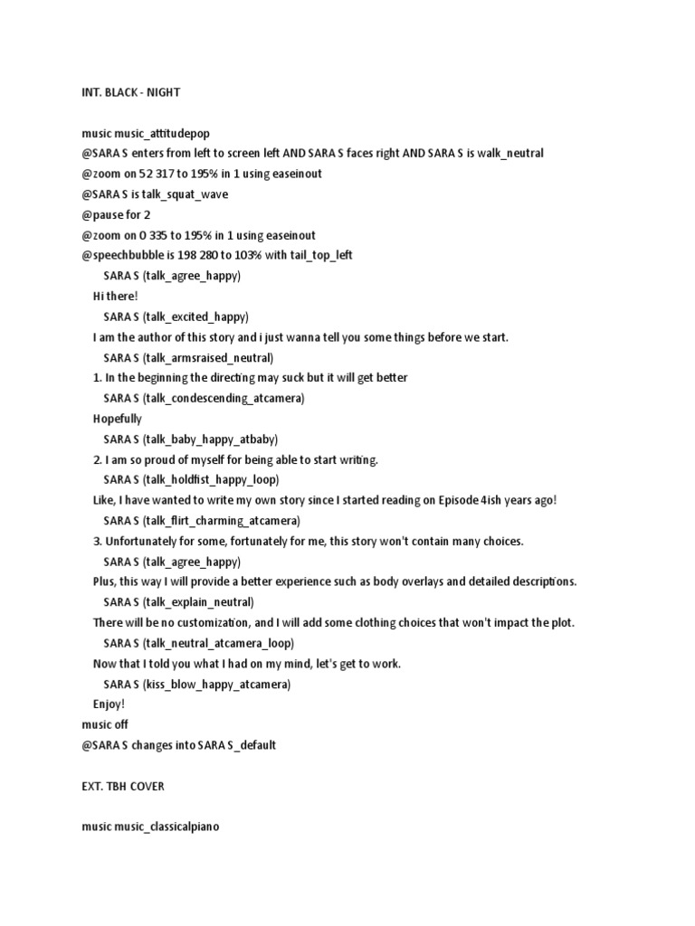 TBH ch1 Script | PDF