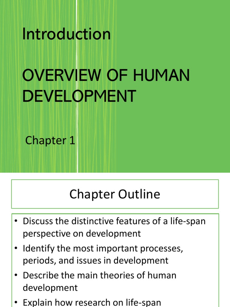 Developmental Psychology - Chapter 1 (Overview of Human Development) | PDF | Developmental ...